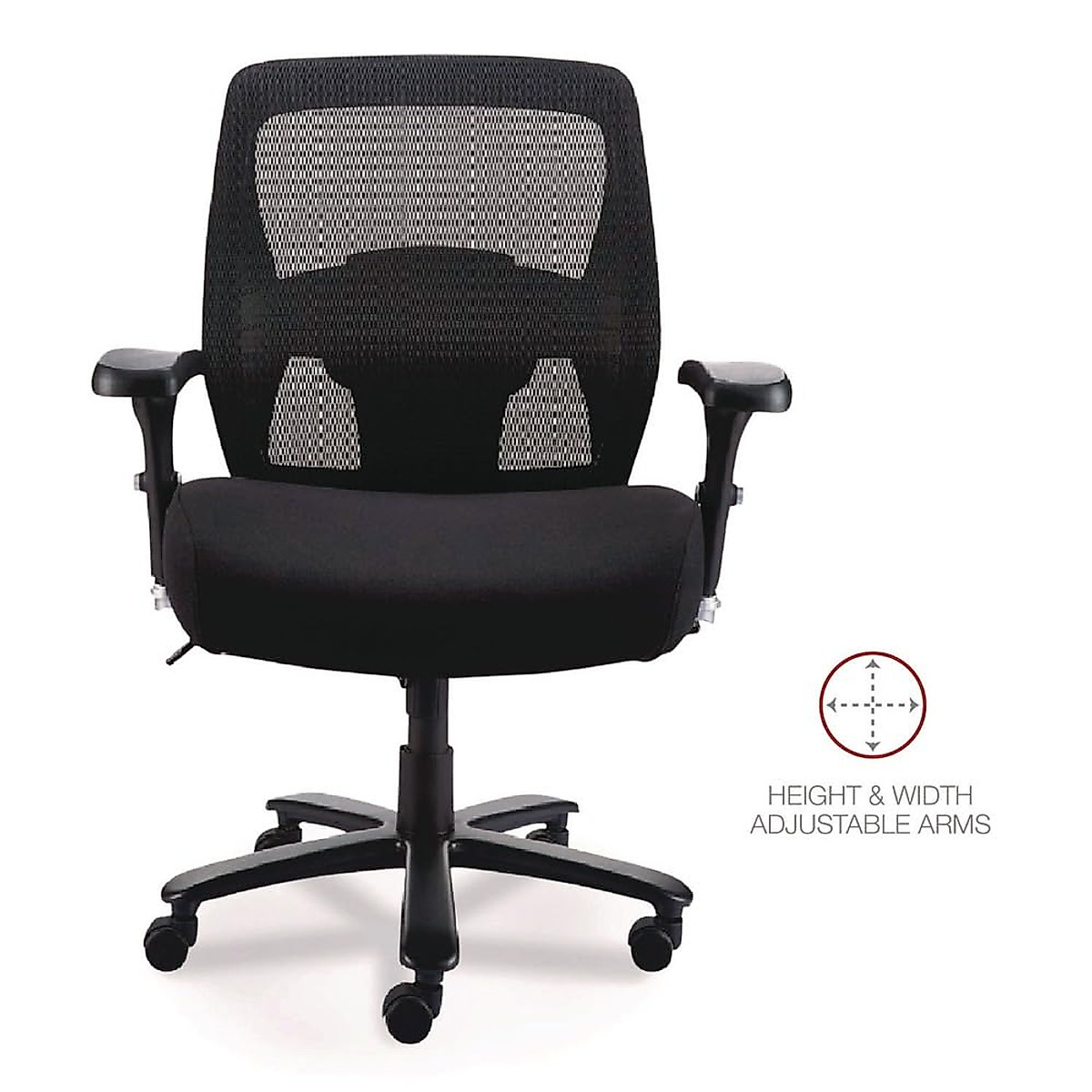 Alera ALERV44LS10C Alera Ravino Big & Tall Series High-Back Swivel/tilt Leather Chair, Black