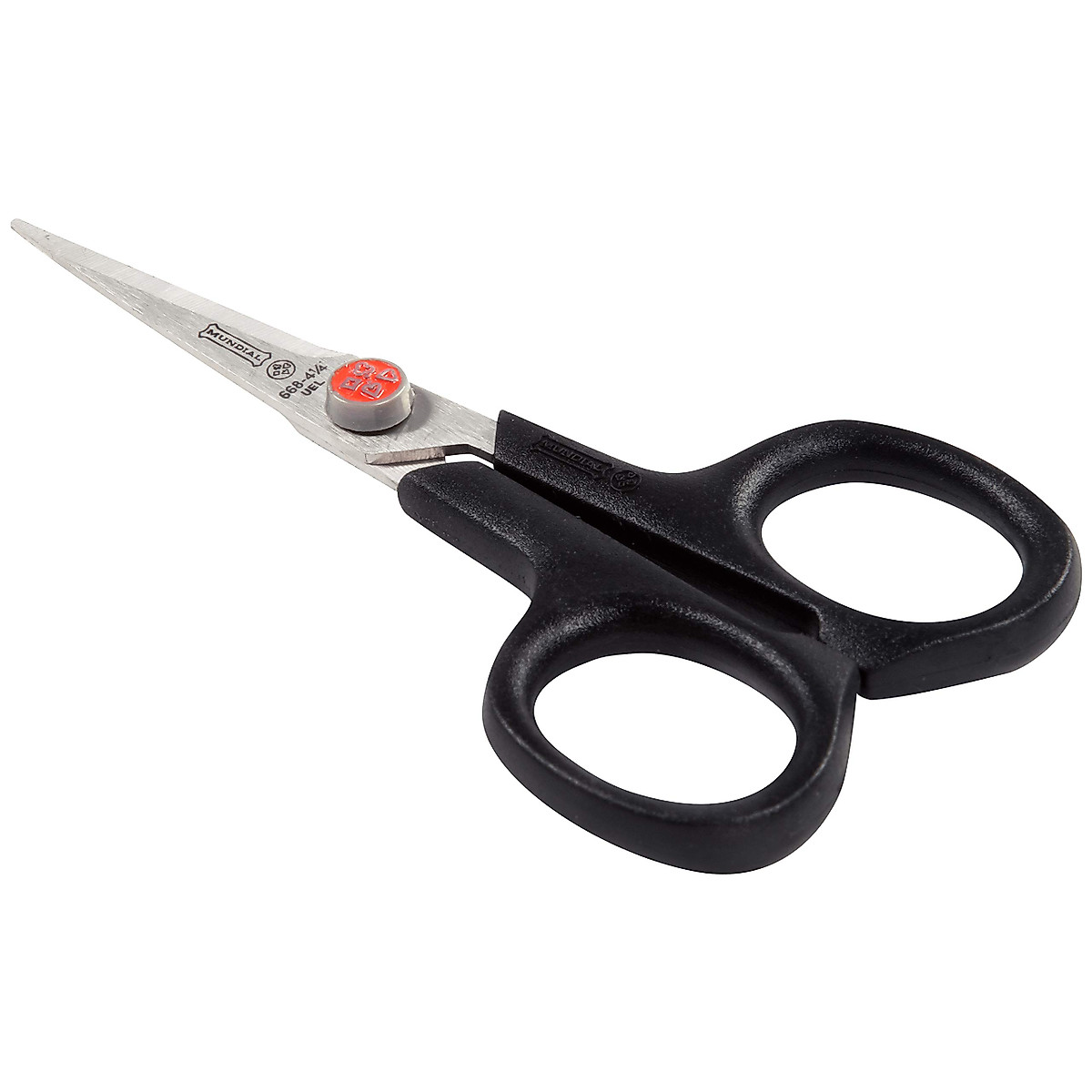 Mundial Red Dot Embroidery Scissors 4.25", Knife Edge