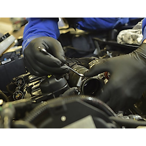 Adenna DLG675 Dark Light 9 mil Nitrile Powder Free Exam Gloves (Black, Medium) Box of 100