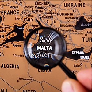 Scratch Off Travel Map + BONUS Europe Map | Premium World Map Scratch Off Poster in Nebula Watercolor | Travel Scratch Off Map with Accessories Kit and Travel Map Gift Tube