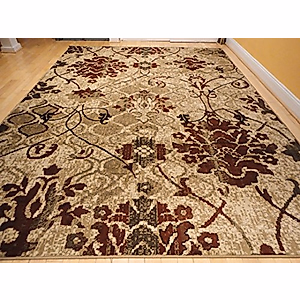 Modern Burgundy Rugs Living Dining Room Red Cream Beige Area Rugs 8x10 Rugs Clearance Contemporary Rugs Burgundy Cream Beige 8x11 Rug