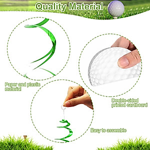 48Pcs Golf Party Decorations Hanging Swirls, Golf Theme Party Supplies Birthday Golf Sports Cutouts Foil Streamers Wall Ceiling Hanging Spirals Decor for Boys Kids Men