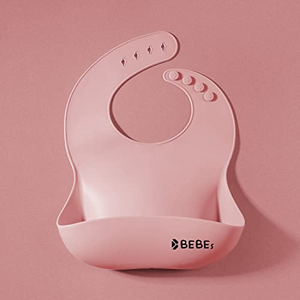 Silicone Bibs for Babies and Toddlers Boys and Girls, Pack of 3, Durable, Waterproof, Reusable, Baby Bibs from 6 Months and Up (White/Pink/Green)