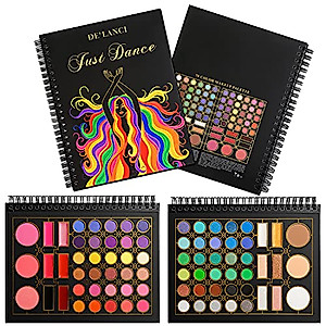 Makeup Palette for Teens, DE’LANCI Pro Makeup Pallet Gift Set for Teen Girls and Women,Beginners, 78 All in One Make up Eyeshadow Kit,Full Makeup Starter Kit for Young Teens Beginners or Pros