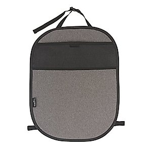 Car Seat Kick Mat with Storage Pocket (Black)