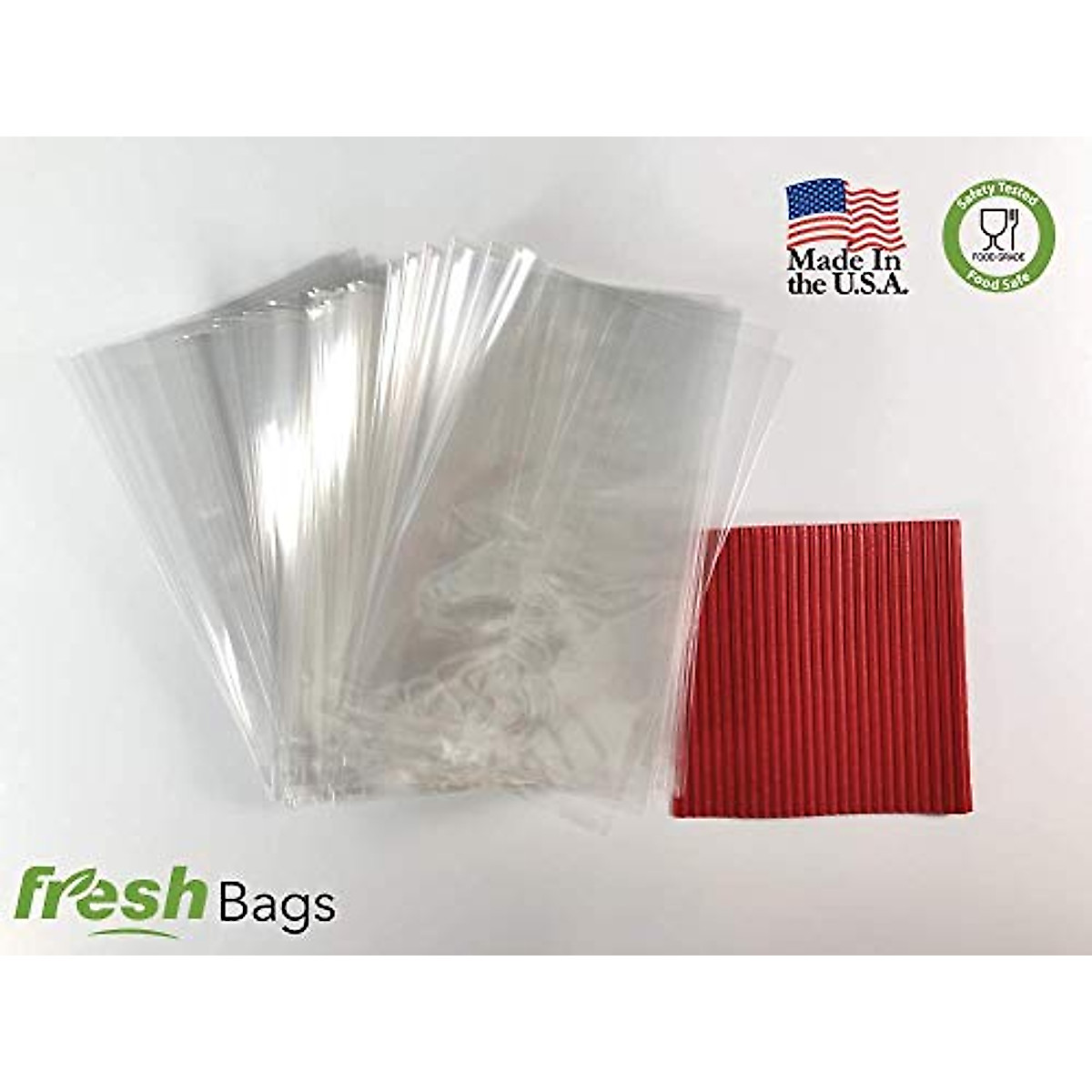 100 Clear Treat & Favor Bags | Twist Ties Included | Great For Cake Pops, Candy, Gifts, Wedding or Party Favors | Food Safe Plastic | Stronger Than Cellophane | 1.5 Mils Thickness | 4" x 6"