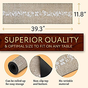 Anna Stay Table Runners - Trivet & Table Runner, Handles Heat Up to 300F, Anti Slip, Hand Washable, Convenient for Hot Dishes and Pots, Great as Jute Dresser Decor & Table Decor, Burlap Table Runners