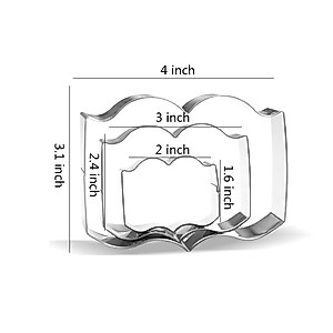 Book Cookie Cutter Set - 3 Piece - Stainless Steel