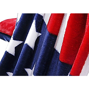 59"x79" American Flag Bed Sofa Blanket Couch Cover Luxury Super Soft Flannel Warm Plush Fleece Bed Throw Quilt Blanket Bedspread for Bed Couch Sofa Car Travel Bedding Blankets Machine Washable