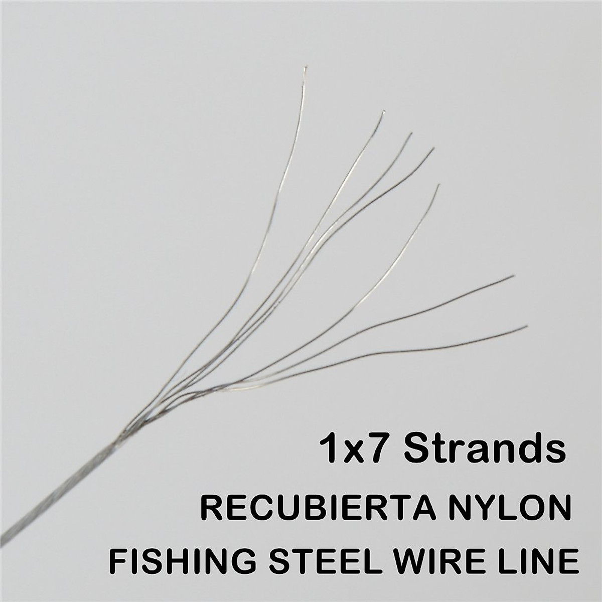 Stainless Steel Fishing Line - 100 Metres, 33 Pound, 0.6mm Nylon Coated, 1x7 Stainless Steel Leader Wire