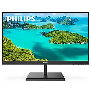 Philips Computer Monitors "241E1S 24" Frameless Monitor, 1920x1080 Full HD IPS, 106% sRGB, 75Hz, FreeSync, VESA, 4Yr Advance Replacement", black (Renewed)