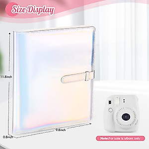 Ablus 360 Pockets Photo Album for Polaroid Snap Touch Zip Mint Cameras Printers, Fujifilm Instax Mini 12 11 9 8+ 8 7S LiPlay Instant Camera Film Printer (Brown)