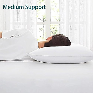 Acteb Pillows Standard Size Set of 4 Pack Bed Basic Sleeping Pillow Medium Supportive & Soft for Side Back Stomach Sleeper 20x26in