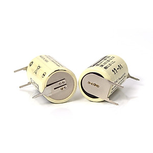 Coonyard (2-Pack) CR14250SE-FT 3-Pin PLC Lithium Battery 3V 850mAh 1/2 AA, Replacment for FDK/Sanyo CR14250SE, 1755-BAT, CR1/2AA, 1/2AA, CR14250, CR14250SET, 1/2R6, 1/2UM3, 1/2ER6