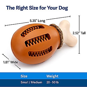 PetSafe Busy Buddy Chompin' Chicken Dog Toys – Treat Ring Holding Chew Toy – BPA Free Rubber – Chicken Scented – Interactive Pet Puzzle for Boredom or Separation Anxiety – Small to Large Dogs