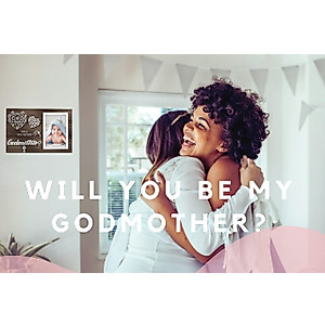 Rivocoda Godmother Proposal Gift, Will You Be My Godmother, Godmother Gifts from Godchild, Picture Frame Gift for Mother's Day or Birthday