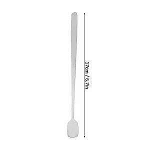 Mixing Spoon, Stainless Steel Bar Cocktail Shaker Spoon Long Handle Stirring Spoon for Coffee Tea Wax Candle(Square Spoon)