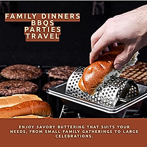 Bellemain Melted Butter Dispenser | Stainless Steel Butter Wheel for Bread, Bun Butter Roller for Griddle | Melted Butter Dish for Seafood, Corn Butterer | Mess-Free Butter Spreader