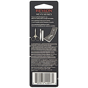 Revlon Eyebrow Hair Removal Tweezer, Men's Series, High Precision Tweezers for Men, 60% Larger Grip, Stainless Steel (Pack of 1)