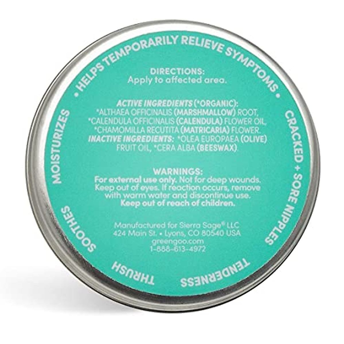 Green Goo All Natural Nursing Comfort Salve for Breastfeeding Cracked and Sore Nipples, 1.82 Ounce Large Tin