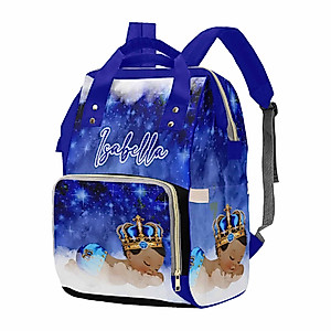 M YESCUSTOM Personalized Name Diaper Bag for Women Custom Starry Sky Nursing Baby Backpack for Shower Gift