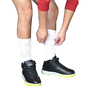 TULIPTREND Men's Sexy Athletic Silk Tube Socks White, Pack of 2