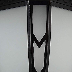 1.1/1.4M IP65 Waterproof Outdoor Post Light European Vintage Garden Street Landscape Lighting Lantern Aluminum Metal Glass High Pole Pillar Lamp E27 Villa Lawn Floor Lamps