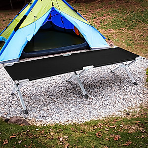 75" Portable Folding Camping Bed & Cot - 260 lbs. Capacity By Trademark Innovations (Black)