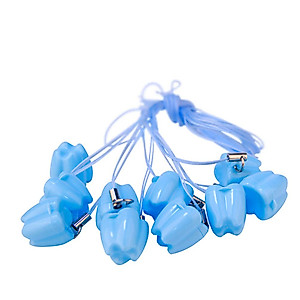 ARTIBETTER 7PCS Neon Tooth Saver Teeth Necklaces Box Plastic Lightweight Tooth Holders Case for Kids Baby Toddler Gifts