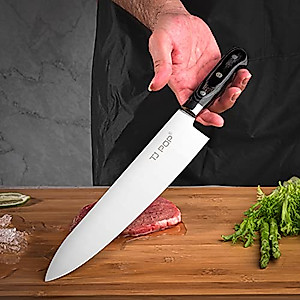 TJ POP Gyuto Chef Knife 10.6 inch, Professional Japanese Sushi Knife, Full-tang Designed, Premium High Carbon Steel Blade 270mm