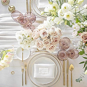 White Chiffon Table Runner for Wedding - White Table Runner, Sheer Party Decor, Rustic Runners for Bridal Baby Shower Decorations 10ft - puphutu