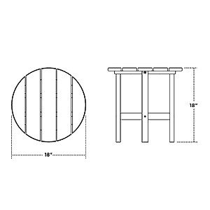 POLYWOOD Vineyard 3-Piece Adirondack Chair Set with Side Table, Slate Grey