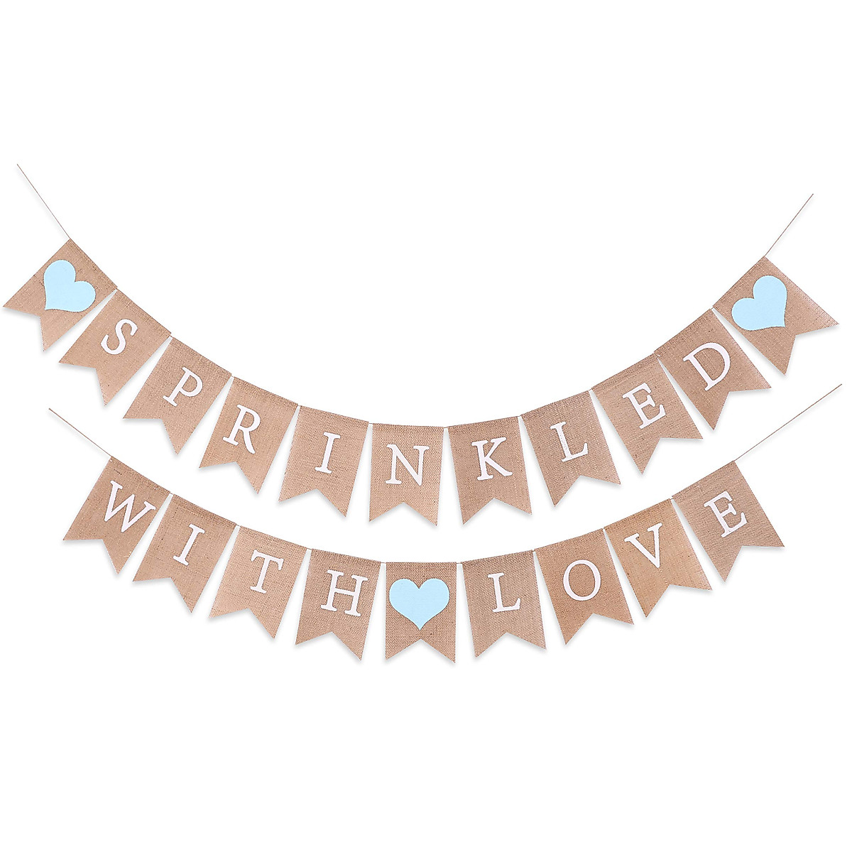 Sprinkled with Love Banner - Rustic Burlap Baby Shower Banner, Sprinkled with Love Baby Shower Decorations, Baby Birthday Banner, Party Photo Backdrop, Photo Decoration Props