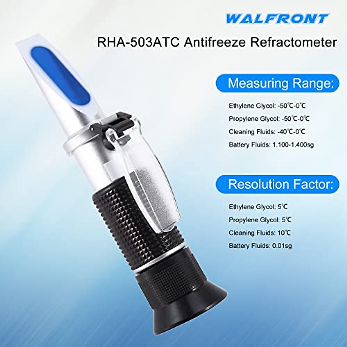Refractometer RHA-503ATC Antifreeze Refractometer Glycol/Coolant/Fluids Antifreeze Detector Tester ATC Antifreeze