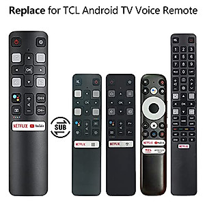 New RC802V FNR1 Replacement Voice Remote Control Fit for TCL Android TV 32A323 32A325 32P30S 32S330 32S6500A 40S330 43S434 49P30FS 49S6510FS 49S6800 50S434 55EP680 55P8 55Q637 55S434 65S434 70S430
