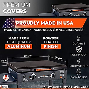 Griddle Guard Hard Cover Lid - Fits Blackstone 28 Inch Griddle - Hardcover with Wood Handle for Flat Top - Made in USA