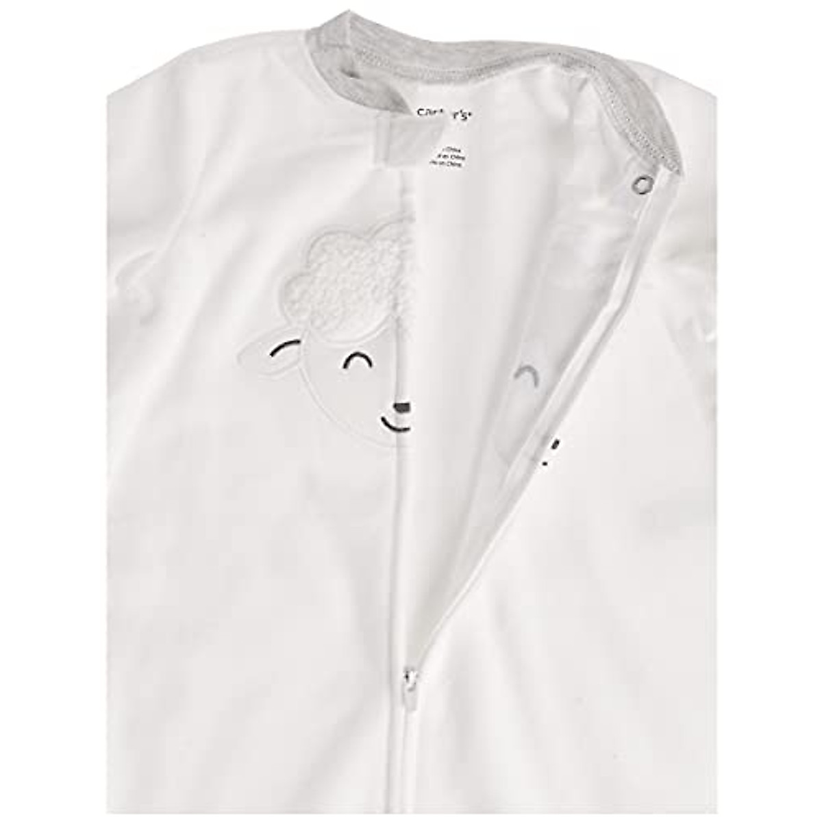 Carter's unisex baby 2-pack Microfleece Sleepbag Wearable Blanket, Grey Elephant/White Sheep, Small US