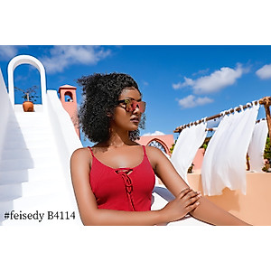 FEISEDY Sunglasses, Rimless Mirrored Sun Glasses with Reflective One-Piece Lens, B4114