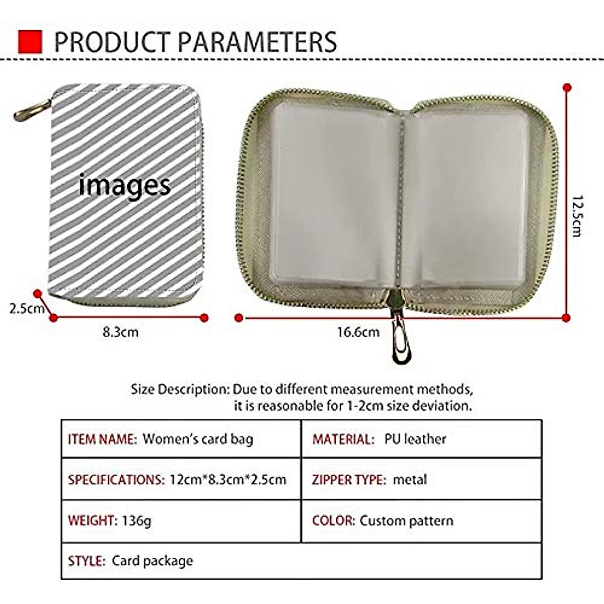 GePrint Customized Credit Card Holder Protector ID Card Window Security Travel Wallet PU Leather Outdoor Shopping Coins Cards Organizer for Women Ladies Holiday Birthday Gifts