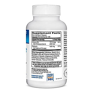 21st Century Calcium Citrate + D3 Petites Coated Tablets 200 ea