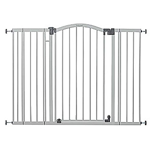 Summer Infant Extra Tall & Extra Wide Safety Gate, 29.5 - 53 Inch Wide & 38" Tall, for Doorways & Stairways, with Auto-Close & Hold-Open, Grey