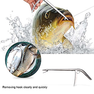 ZPSHYD Stainless Steel Fish Hook Remover, Fish Hook Remover Extractor, Fish Hook Remover Removing Clamp Tool Fishing Tackle Accessory