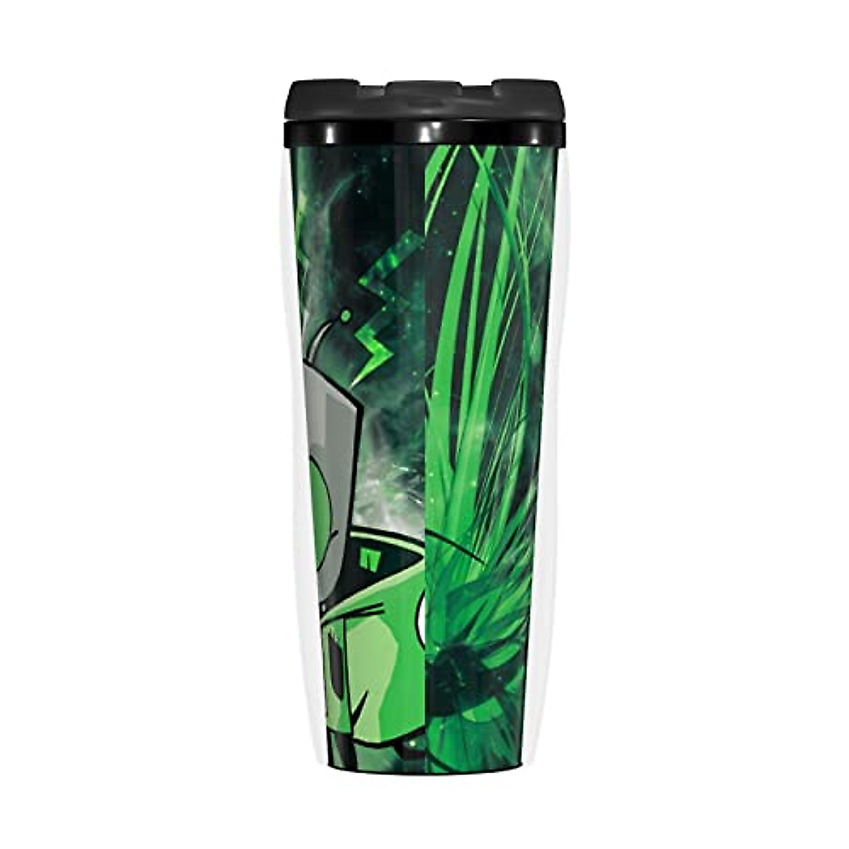CONPELSON 12OZ Coffee Mug Invader Anime Zim Double-Layer Insulated Tumbler Cup With Lid Novelty Water Bottle for Home Office Travel