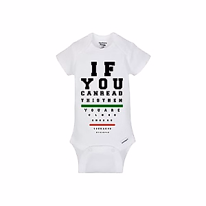 If you can read this you are close enough to change my diaper Snellen chart funny baby boy or girl unisex bodysuit matching twin set (3-6 Month US)