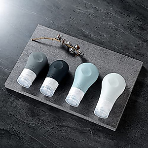 Gemice Travel Bottles for Toiletries, TSA Approved Travel Containers Leak Proof Silicone Squeezable Travel Accessories Set 2oz 3oz for Shampoo Conditioner Lotion Body Wash (16 Pack)