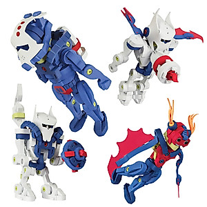 Bloco Toys Build Your Own Superhero | STEM Toy | Comics, Action Figures | DIY Building Construction Set (300 Pieces), Blue/Red/Yellow/