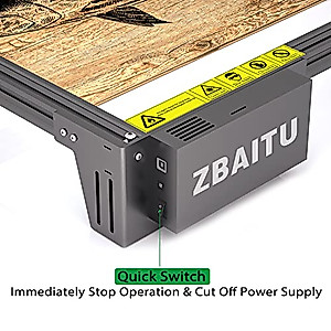 ZBAITU A40 Laser Engraver, 80W Laser Engraving Cutting Machine, 10W Optical Power High Accuracy Lazer Engraver Cutter for Metal and Wood Acrylic Leather DIY, Logo Carving, Support LightBurn