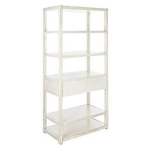 Safavieh Home Collection Johni Antique White and Gold 5-Shelf Storage Etagere