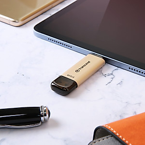 Transcend 256GB JetFlash 930C USB 3.2 Gen 1 Flash Drive TS256GJF930C, Golden hue