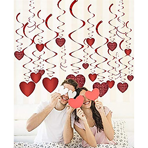 Valentine Decorations Hanging Swirls Valentines Day Decorations Wedding Anniversary Decorations Pack of 30 Hanging Heart Swirls Valentines Decorations Valentines Day Decor Valentines Day Hanging Decor
